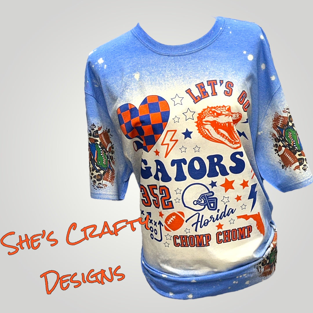 Custom Bleached Sports T-Shirts – She's Crafty Designs